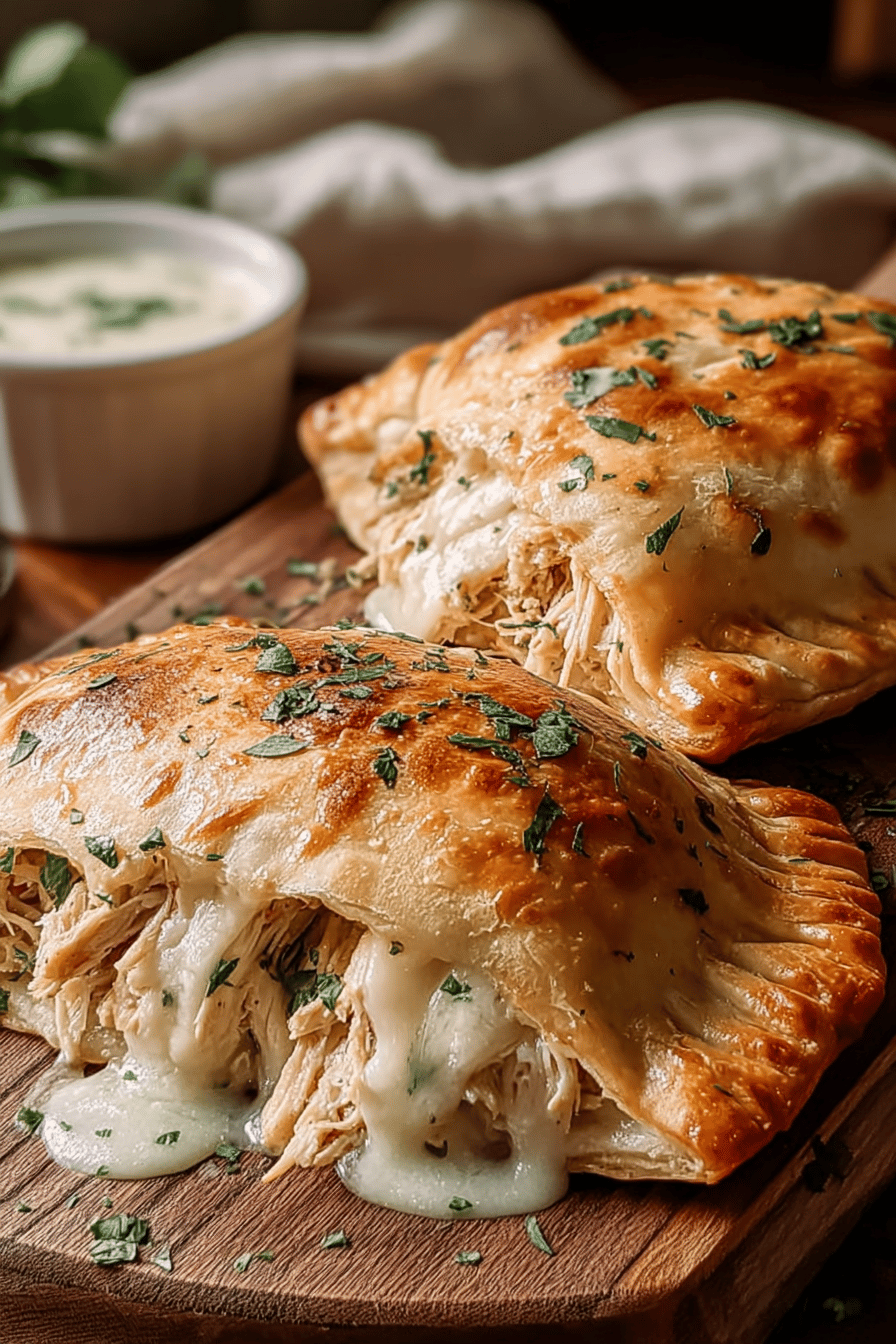 Chicken Alfredo Air Calzones Recipe Made Easy In 2024