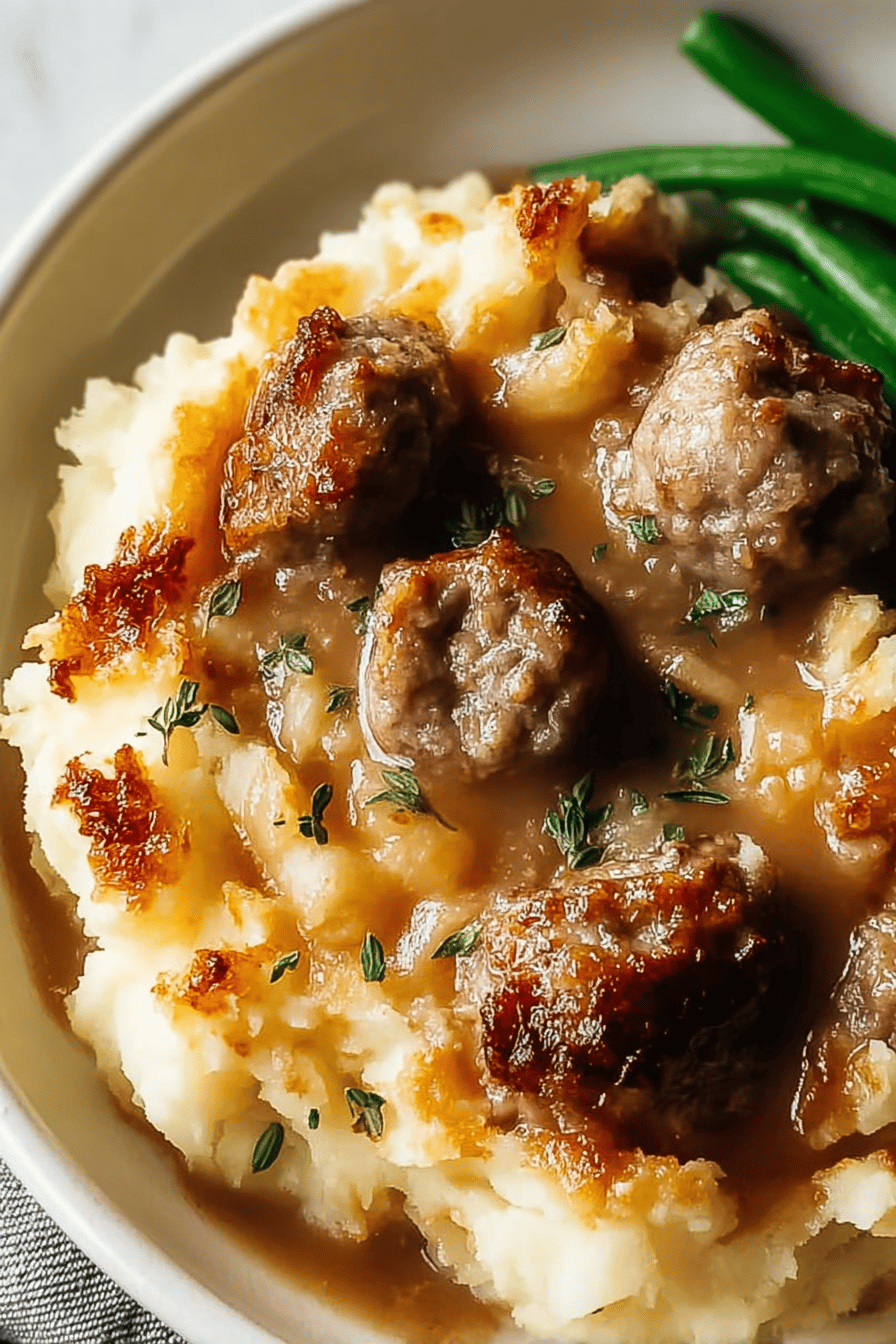 Sausage Mash Pie Recipe With Creamy Potato Topping