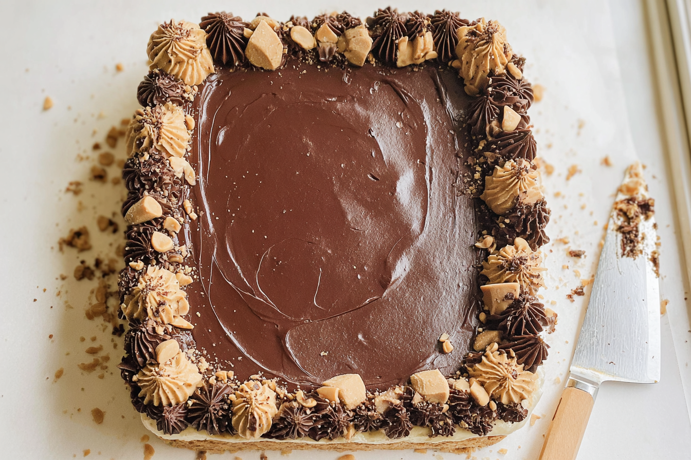 Easy Chocolate Peanut Butter Sheet Cake Recipe